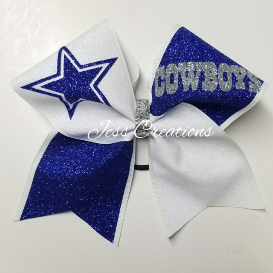 Dallas Cowboys Cheer Bow – Jess Creations LLC
